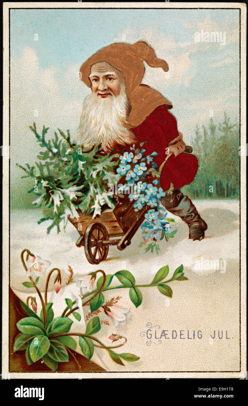 Glædelig Jul, 1885 Stock Photo - Alamy