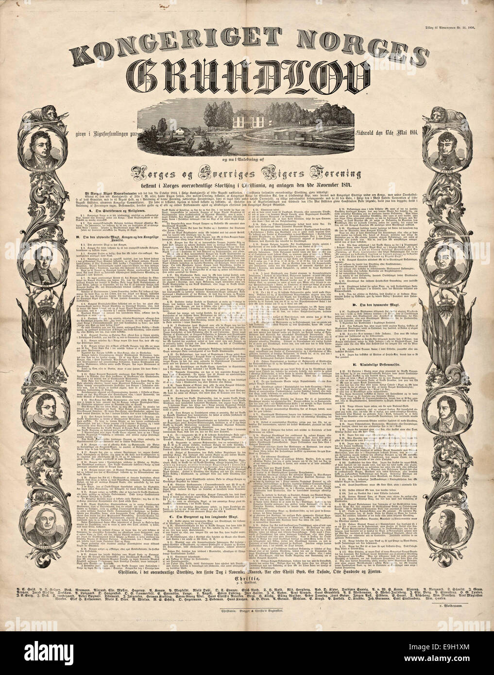 This image celebrates the 1814 Norwegian Constitution, one of Norway's ...