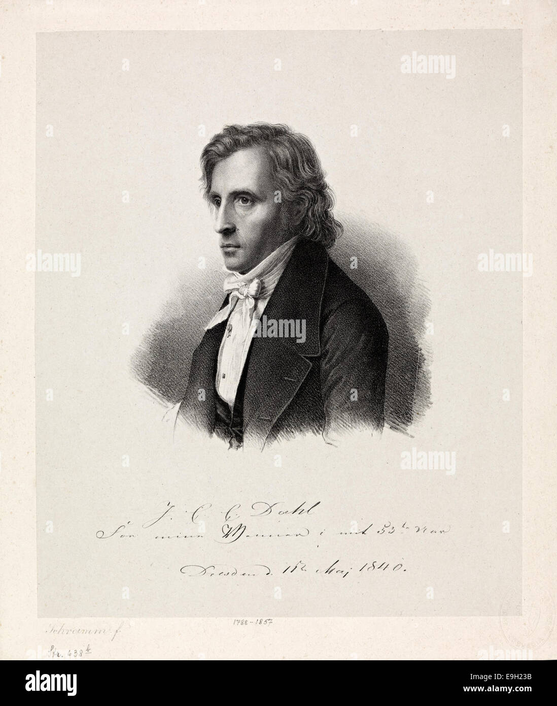 A portrait of Johan Christian Clausen Dahl, a renowned Norwegian ...