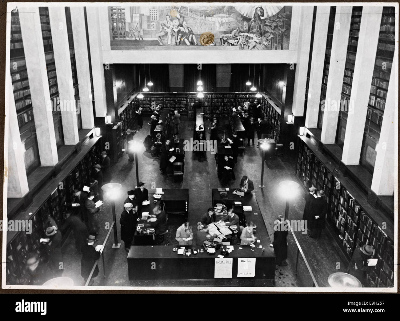 A photograph of the Deichmanske Library in Oslo, Norway, showcasing its ...