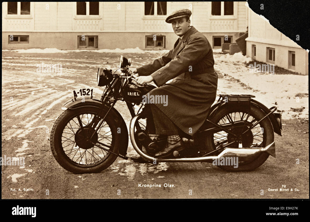 This image features Crown Prince Olav of Norway, later King Olav V, in ...