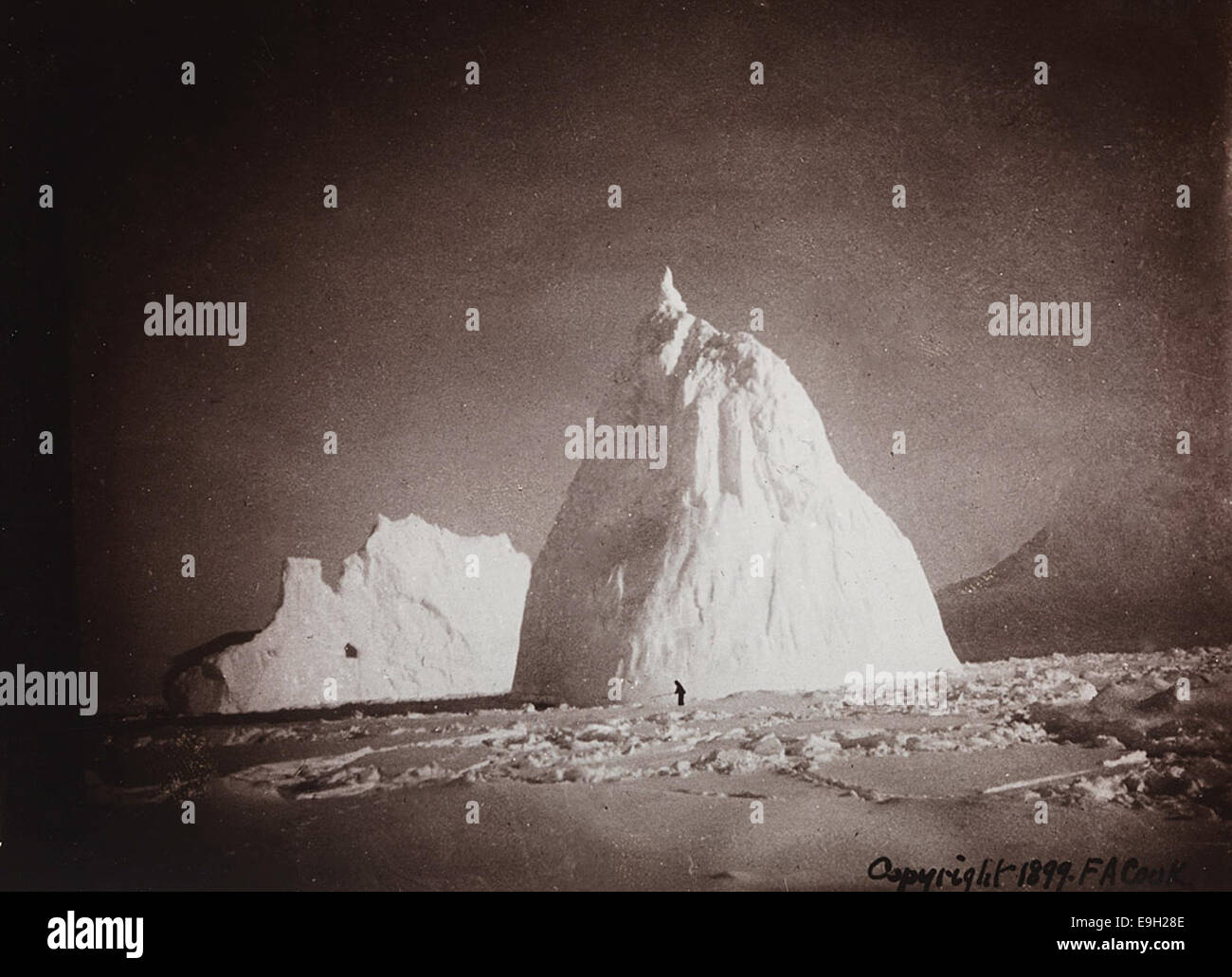 A photograph of the Antarctic landscape taken during the Belgica ...