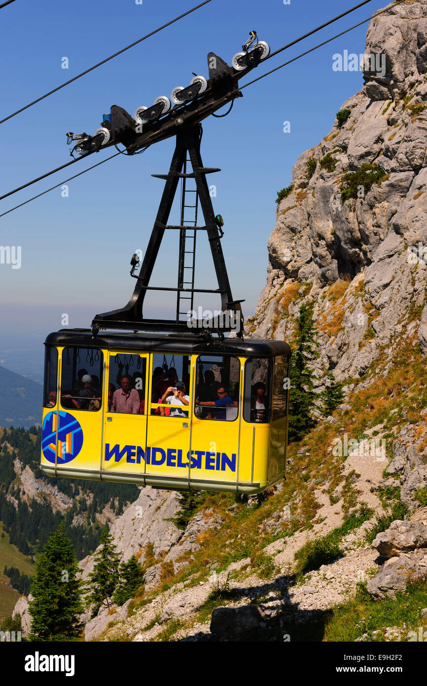 Cable car on Wendelstein Mountain, Bavarian Alps Stock Photo - Alamy