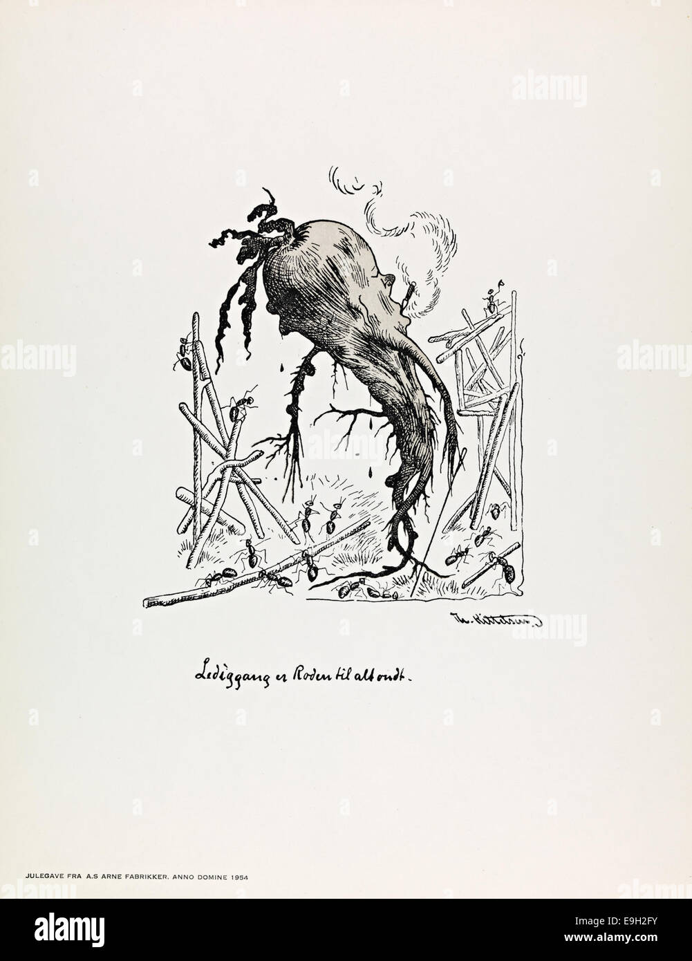 This image by Theodor Kittelsen illustrates the Norwegian proverb ...