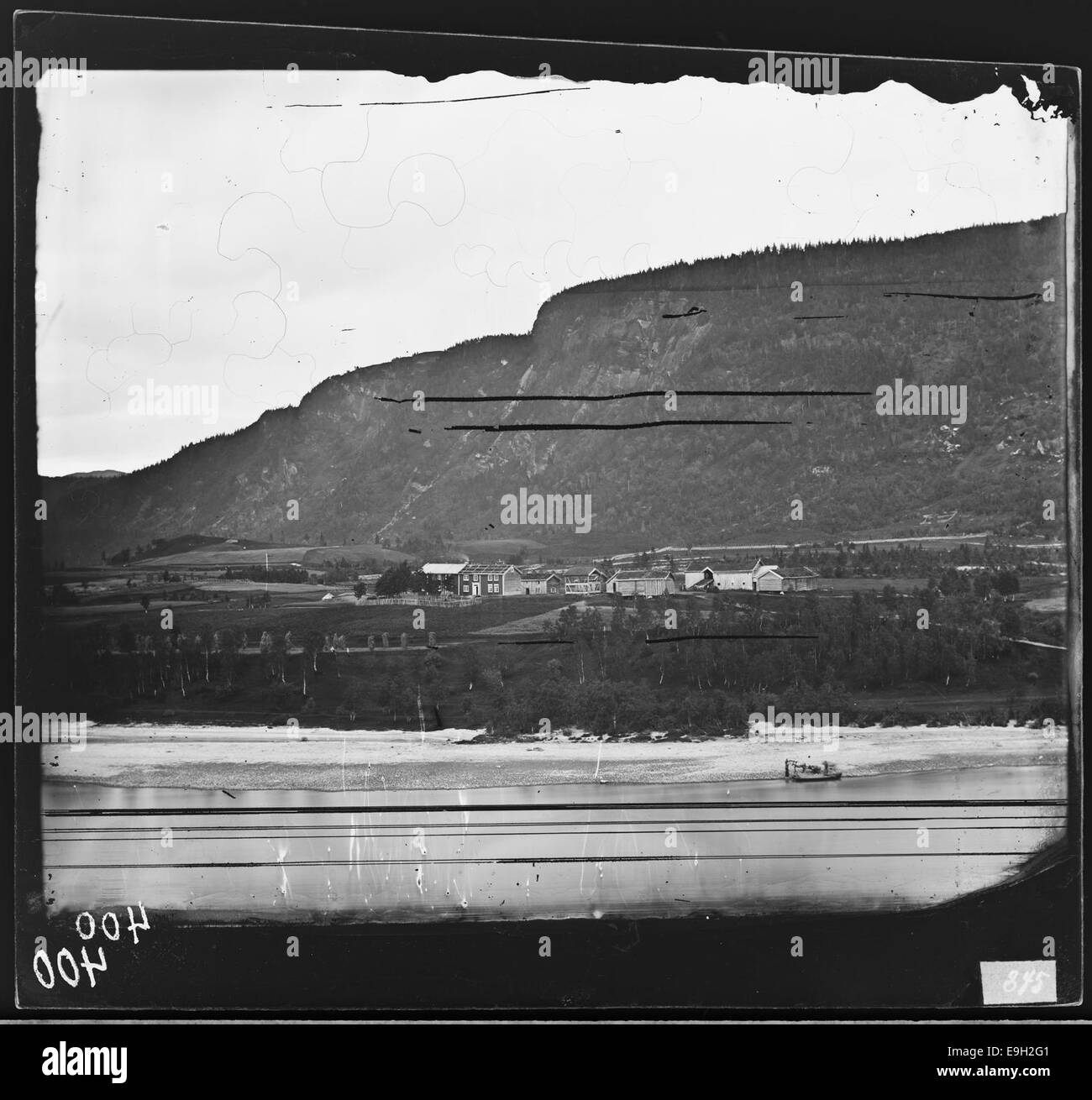 This photograph shows Lensmand Olsen's farm with its surrounding ...