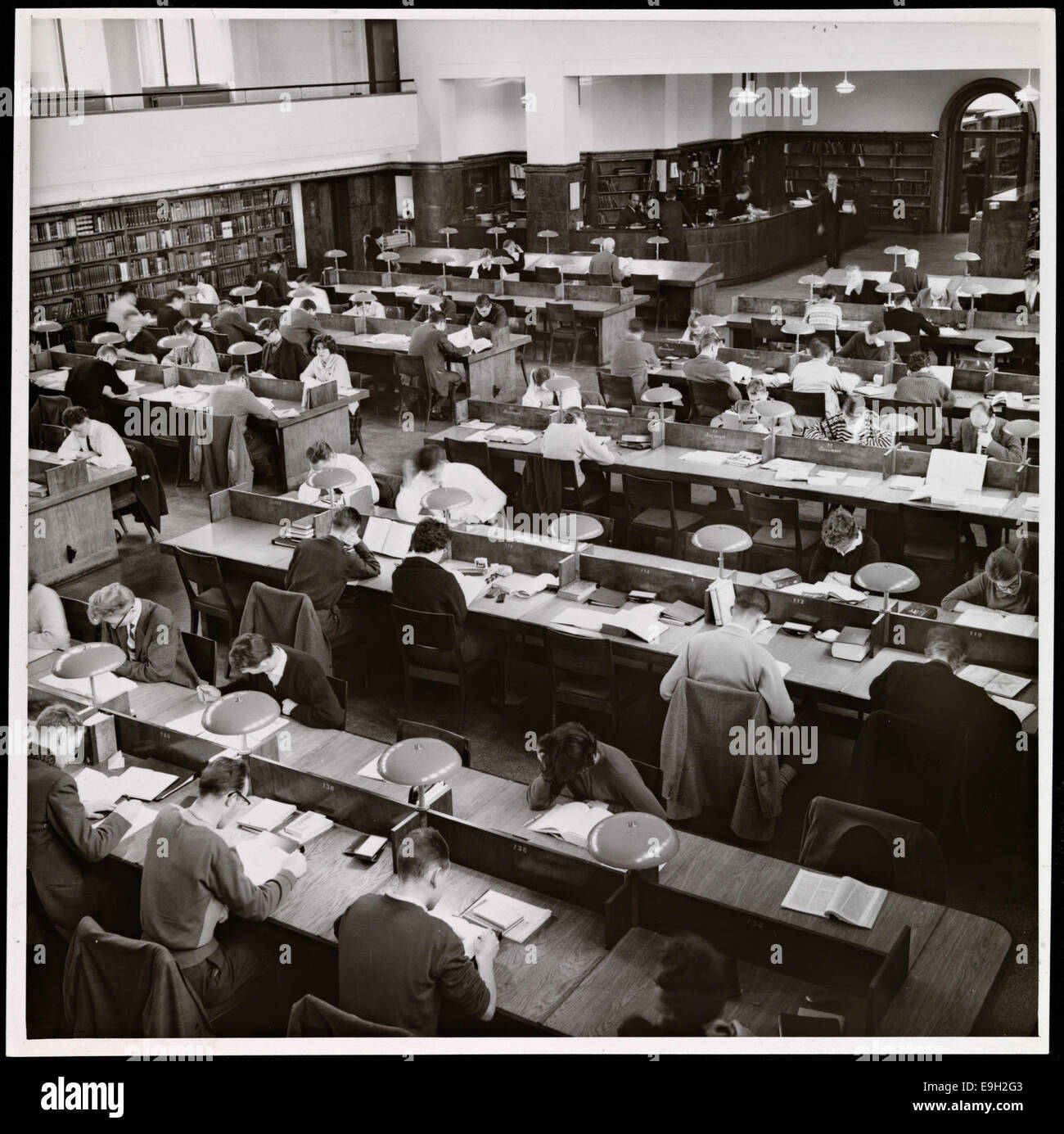 The reading room at the University Library in Oslo, Norway, as captured ...