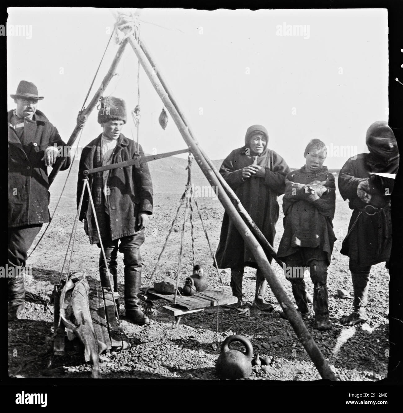 This photograph captures the Nenets people, an indigenous group from ...