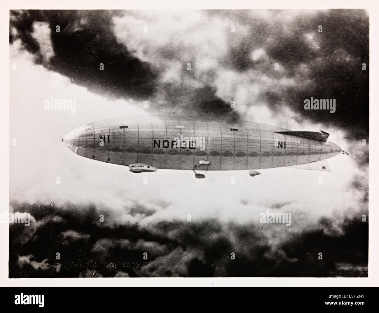 A photograph of the Norge airship, used in the historic 1926 Transpolar ...