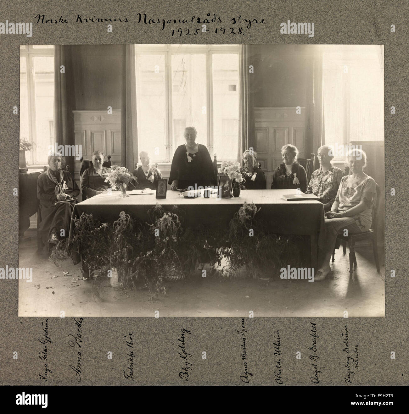 A photograph of the leadership of the Norwegian Women's National ...