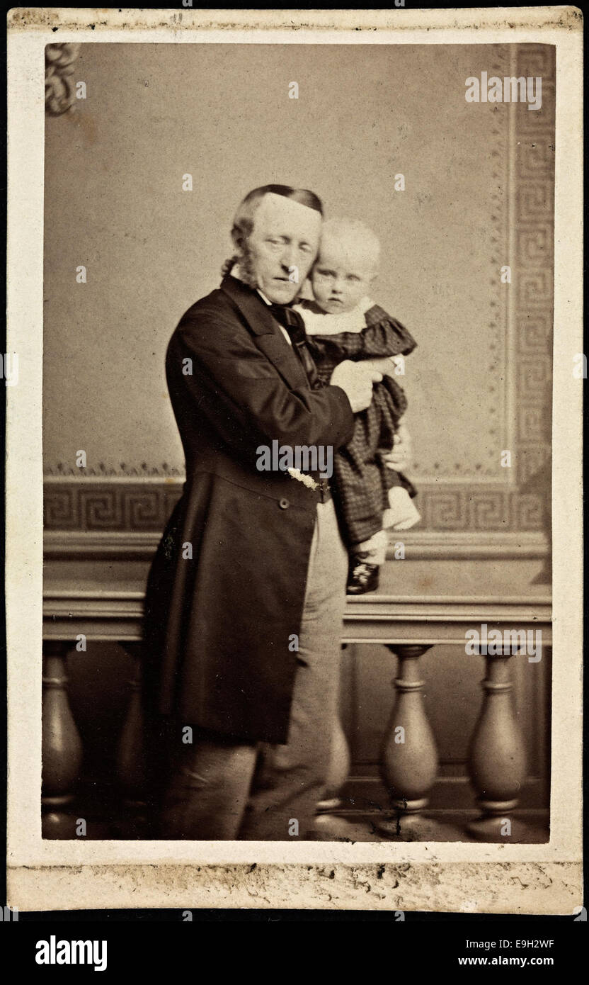 This 1862 photograph shows Baldur Fridtjof Nansen with his son, the ...