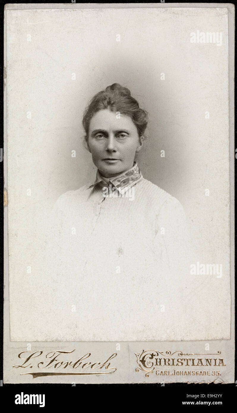 Portrait of Anna Rogstad, a Norwegian politician and women's rights ...