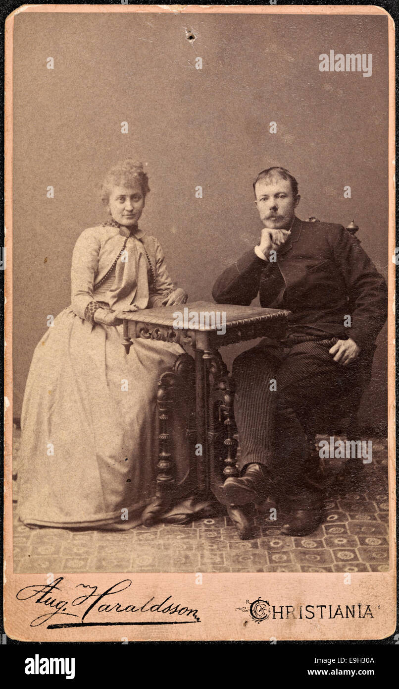 This 1890 portrait of Arne and Hulda Garborg, famous Norwegian authors ...
