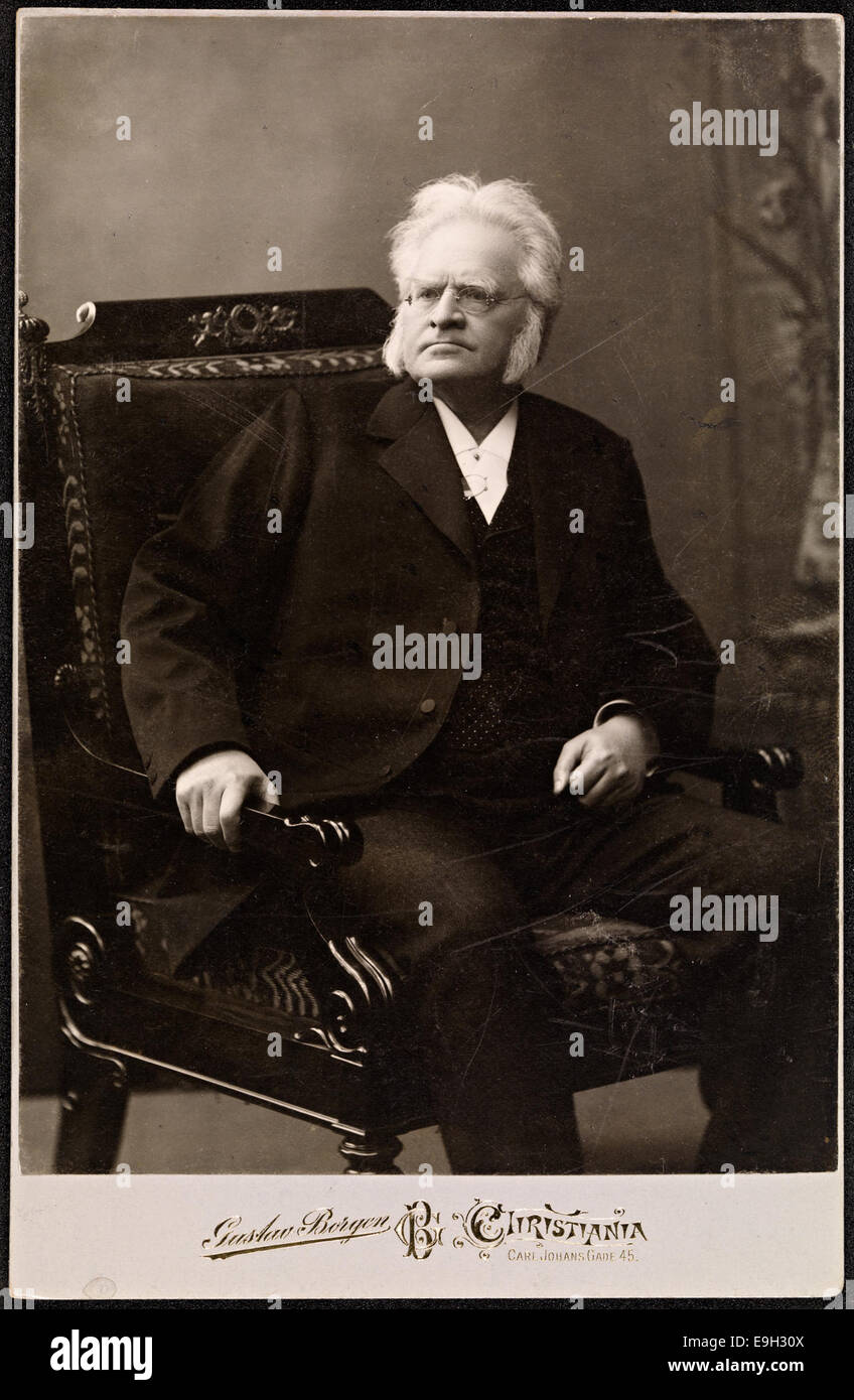 Portrait of Bjørnstjerne Bjørnson, a renowned Norwegian writer, taken ...