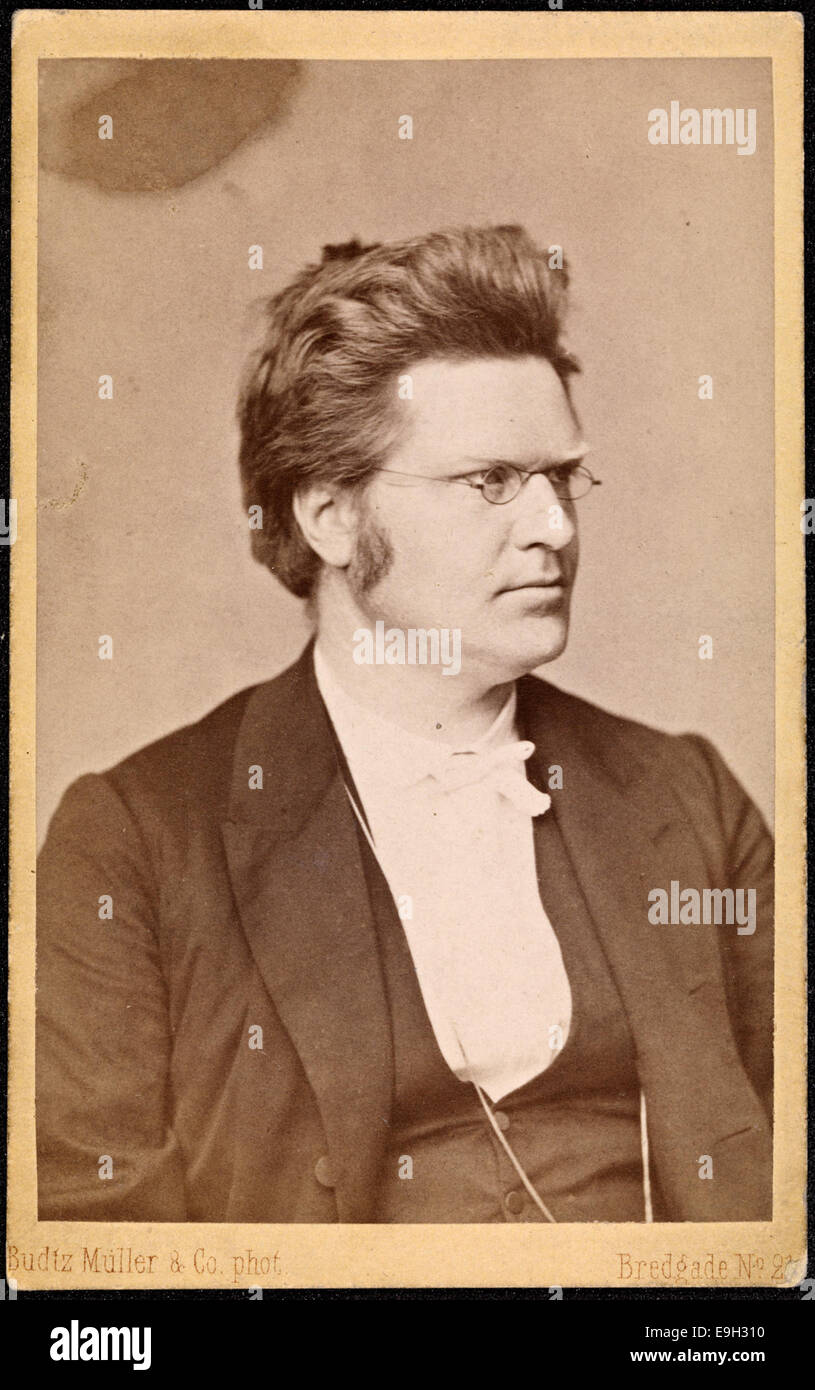 This carte de visite portrait from 1868 depicts Norwegian author ...