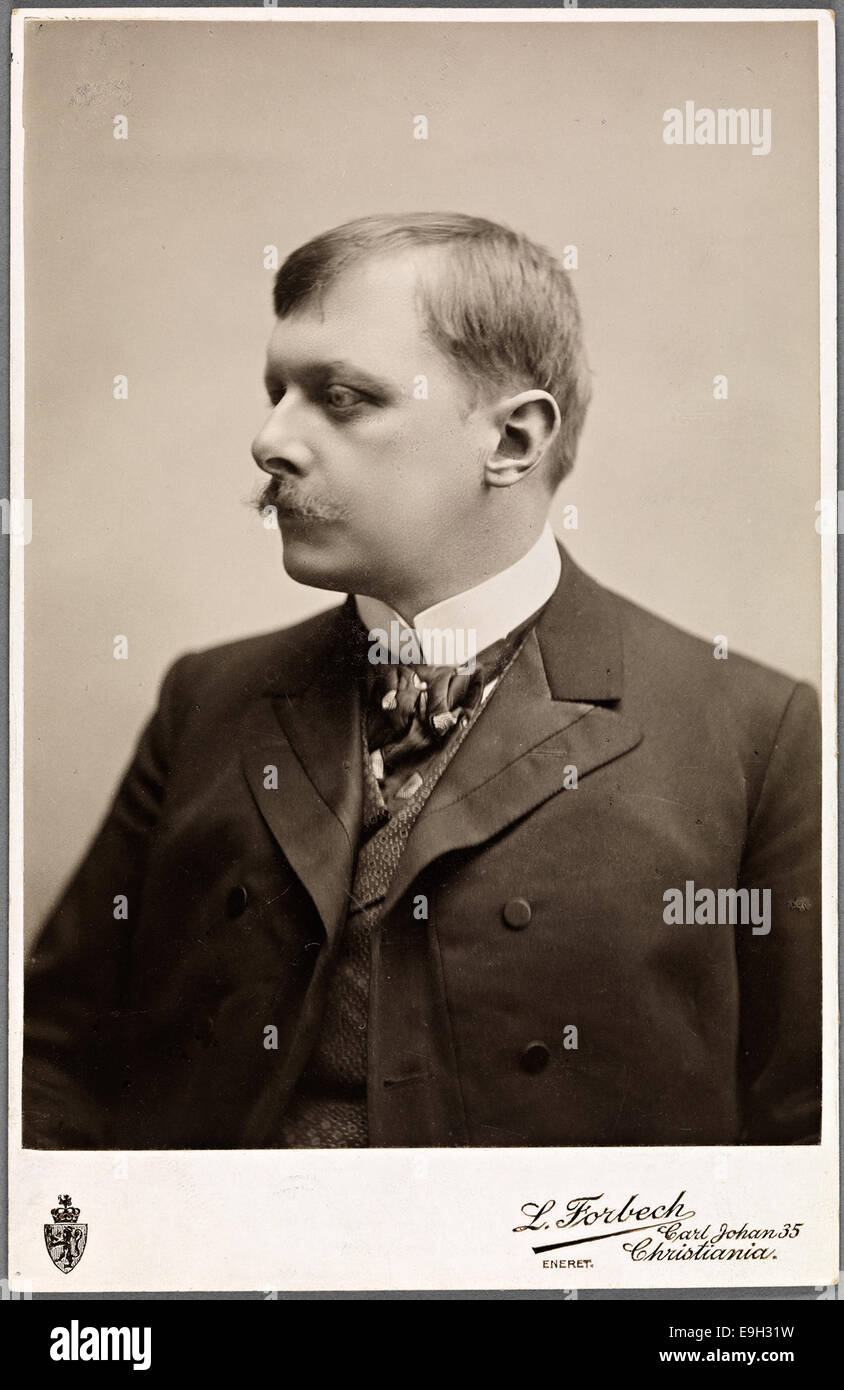 This portrait features Carl Størmer, a Norwegian mathematician, known ...