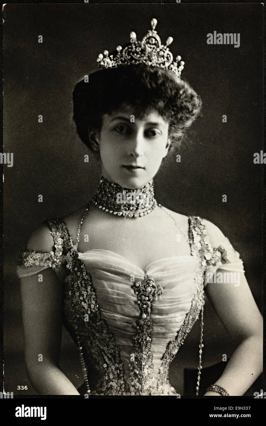 A portrait of Queen Maud of Norway, circa 1905. This image is a royal ...