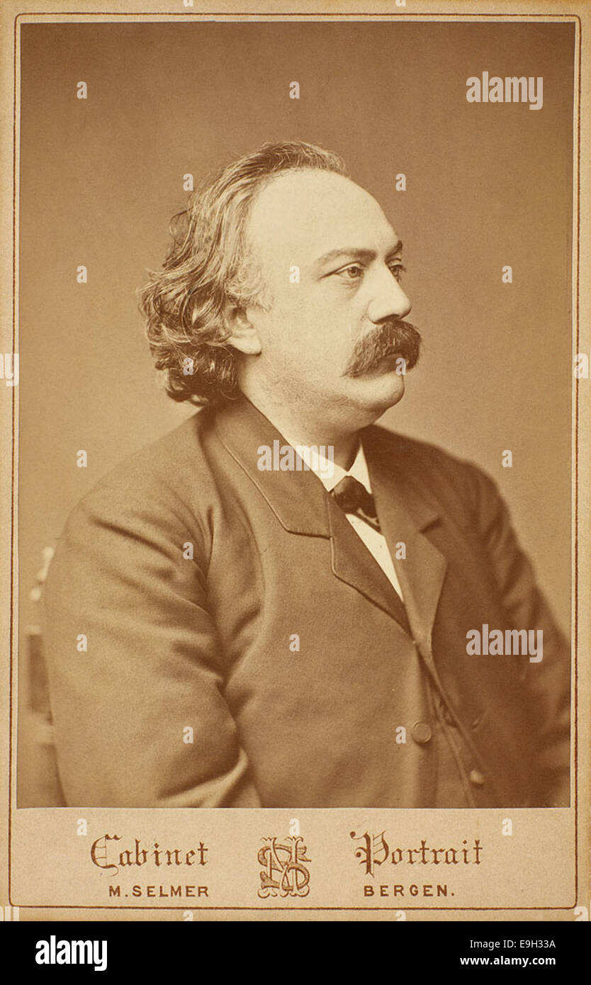 A portrait of Edmund Neupert (1842-1888), a notable Norwegian composer ...