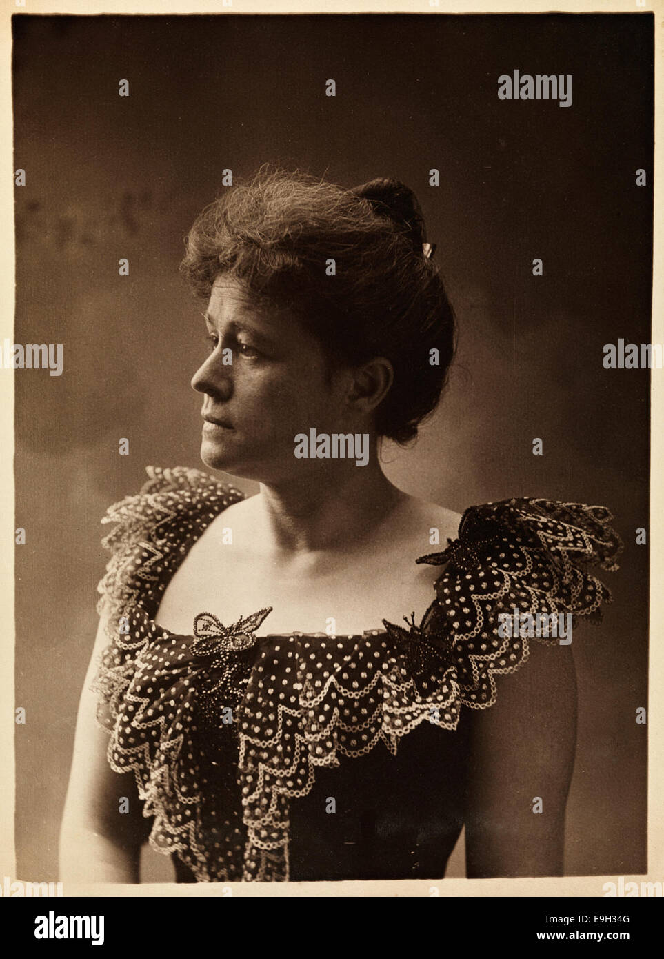 A portrait of Eva Nansen, wife of the famous Norwegian explorer ...