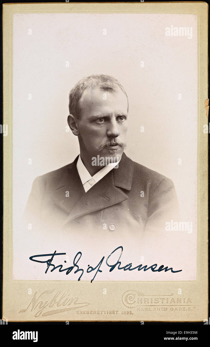 This 1896 portrait of Fridtjof Nansen, taken by Daniel Georg Nyblin ...