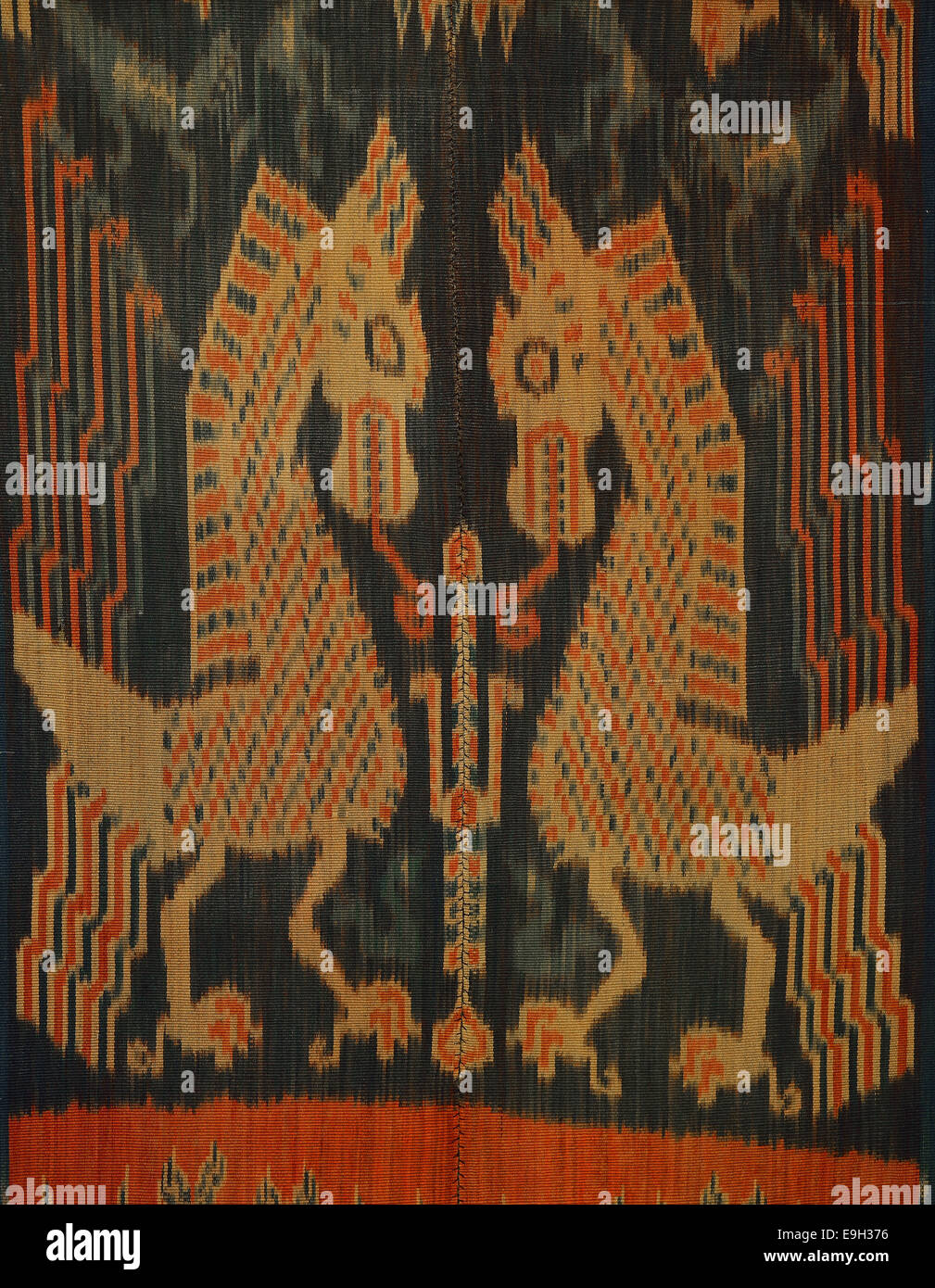 Ikat Sumba, Warp Ikat, cotton, natural colours, indigo, mythological ...