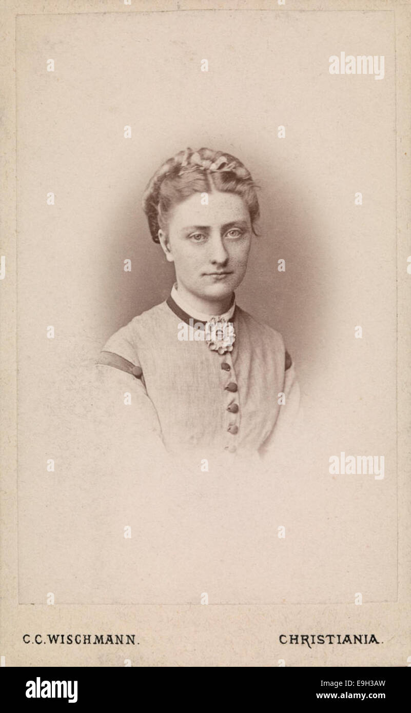 This portrait shows Gina Krog, a prominent Norwegian women's rights ...