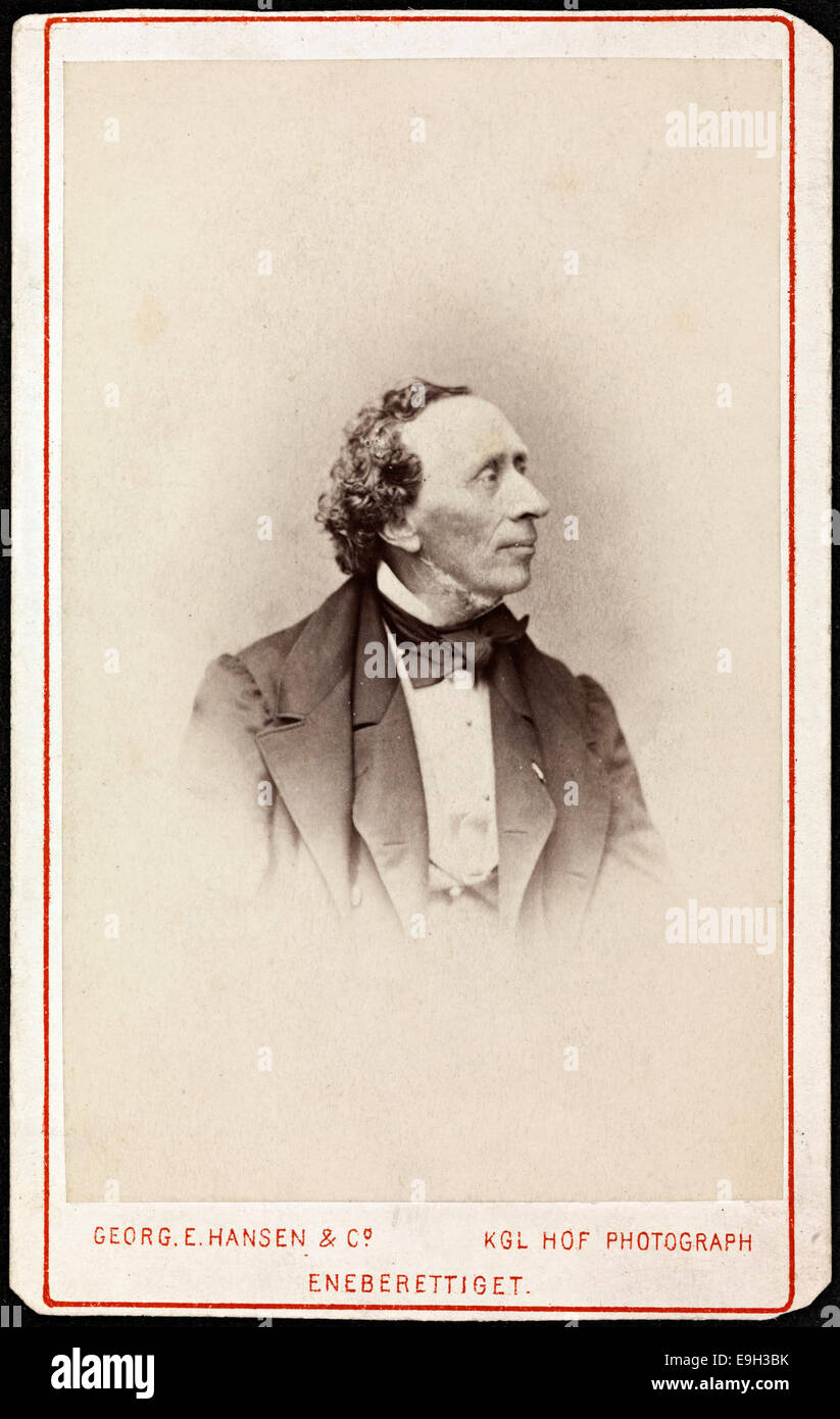 A carte de visite portrait of the famous Danish author Hans Christian ...