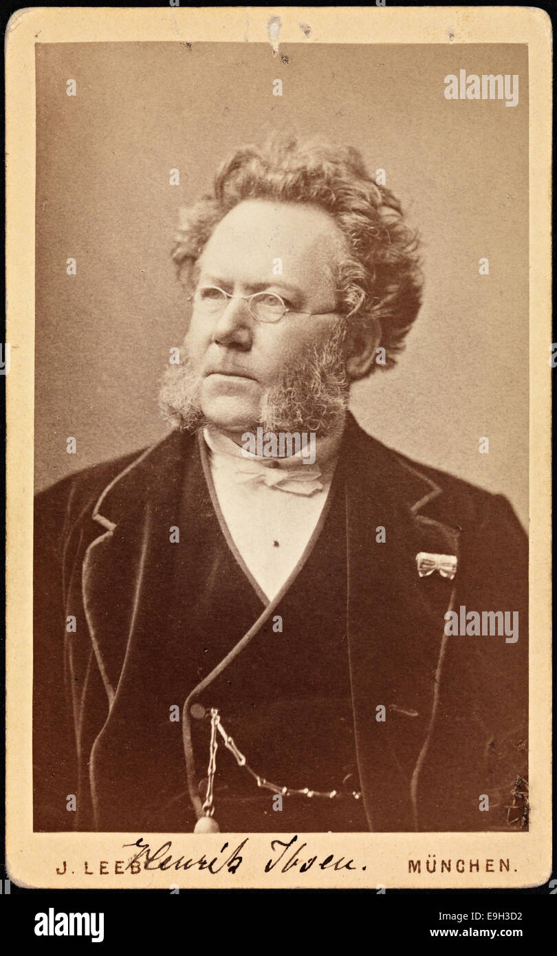 This 1876 carte de visite portrait captures Henrik Ibsen, one of Norway ...