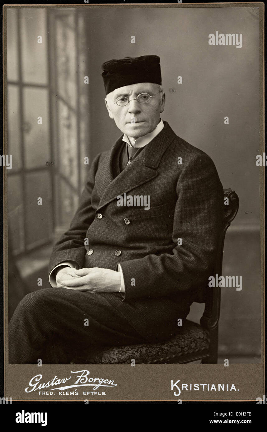 A portrait of Jonas Lie, a prominent Norwegian author, taken in 1904 ...
