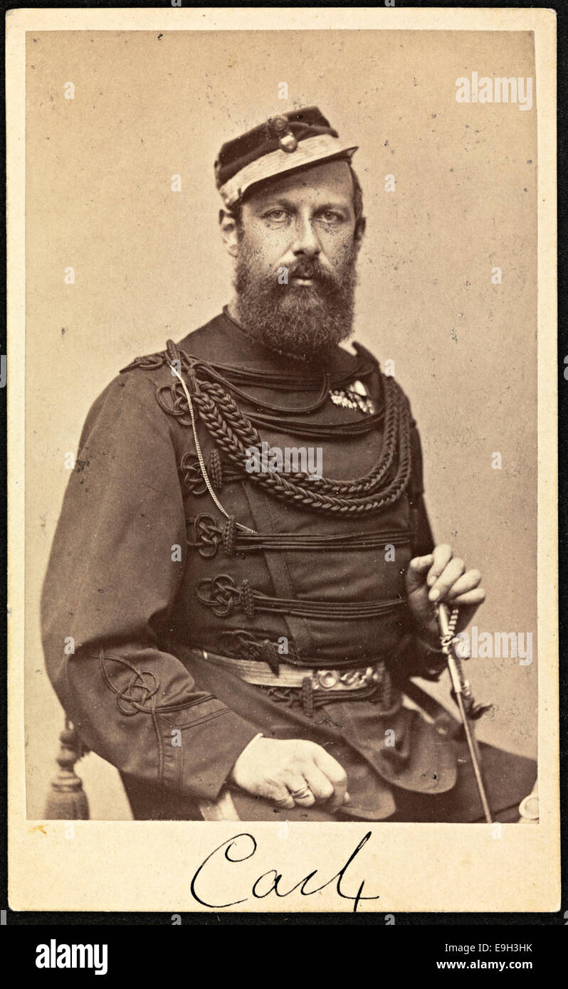 A portrait of King Carl XV of Sweden, also known as Karl IV, shown in ...