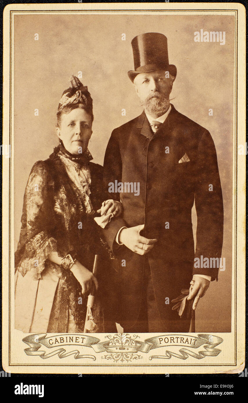 This portrait features King Oscar II and Queen Sophie of Sweden and ...