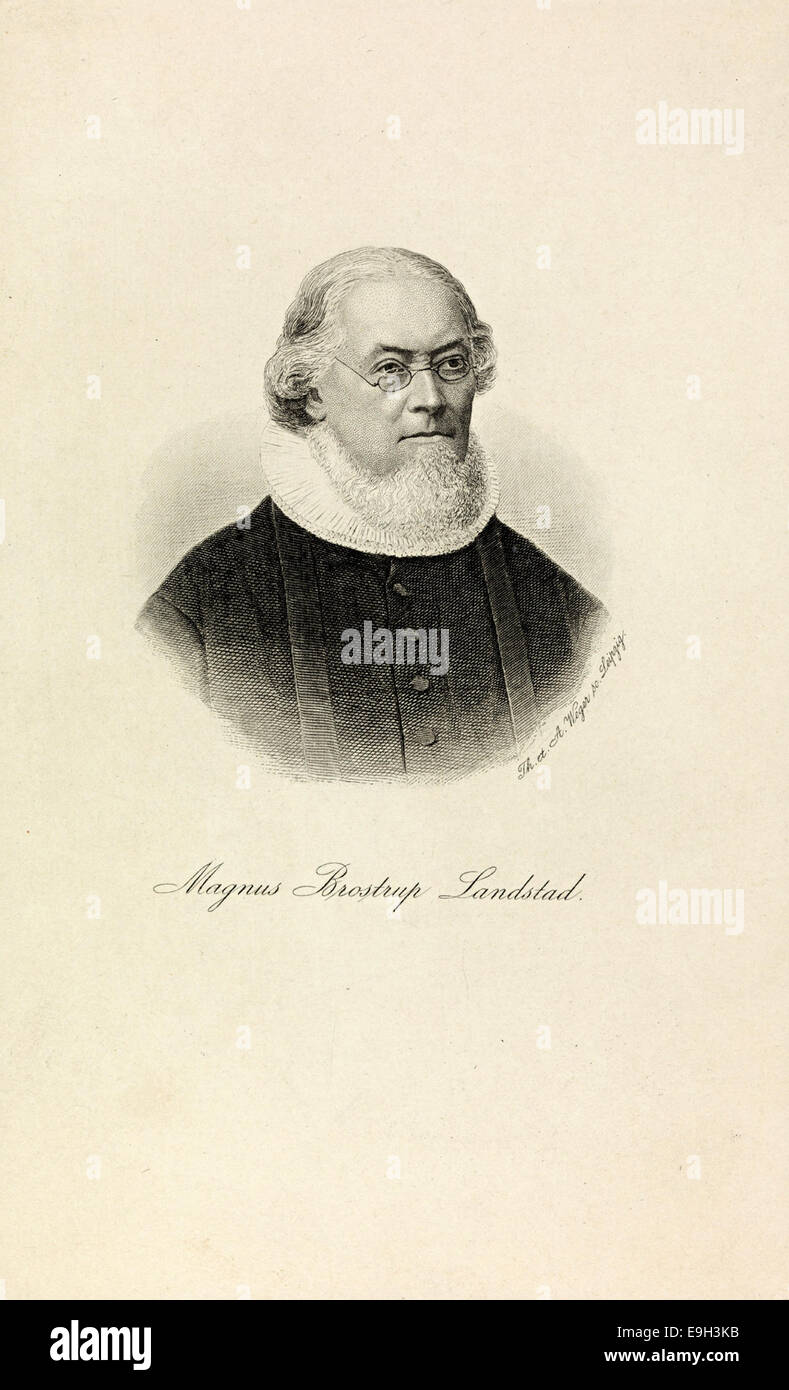 This is a portrait of Magnus Brostrup Landstad, a notable Norwegian ...