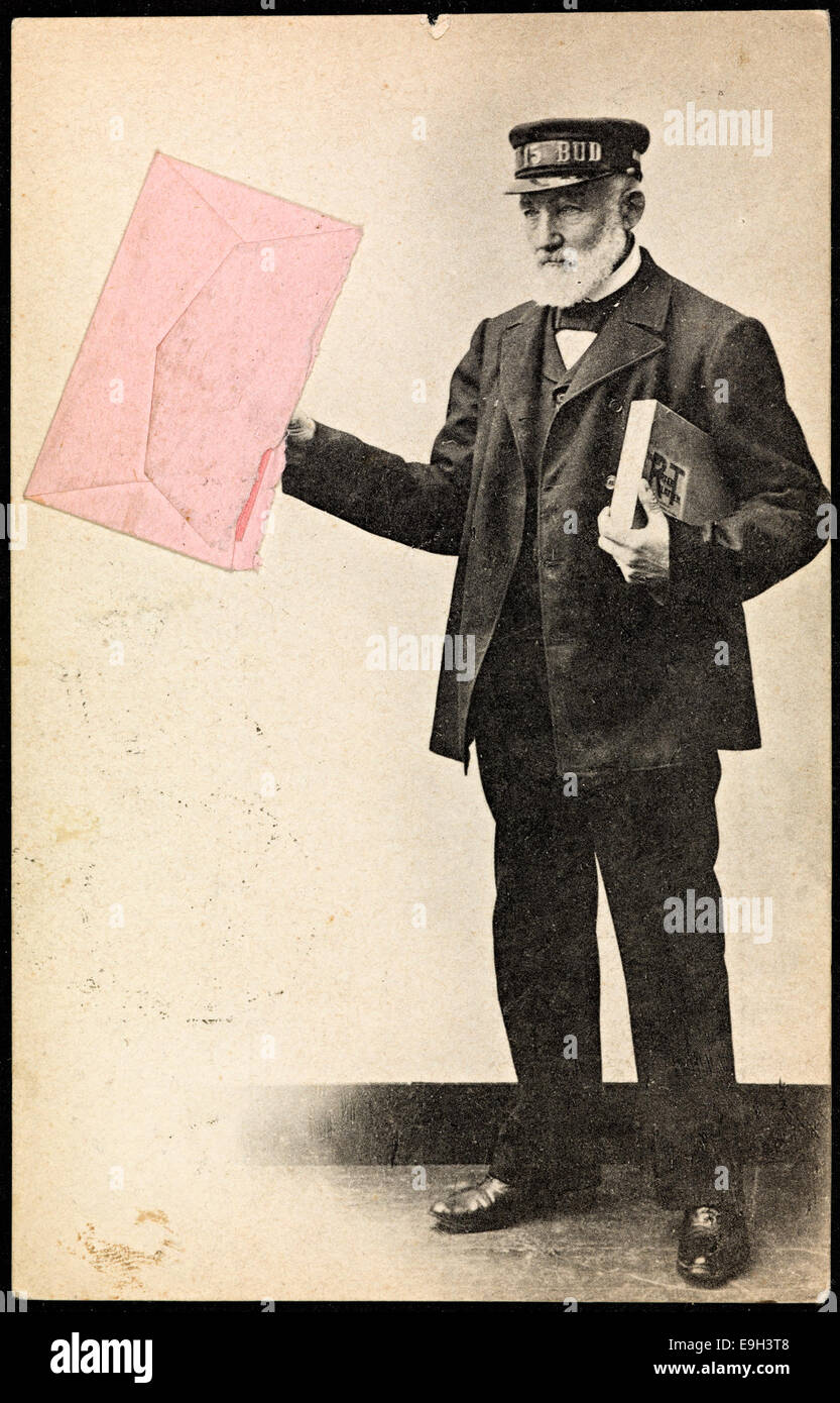 Postman delivering letter hi-res stock photography and images - Alamy