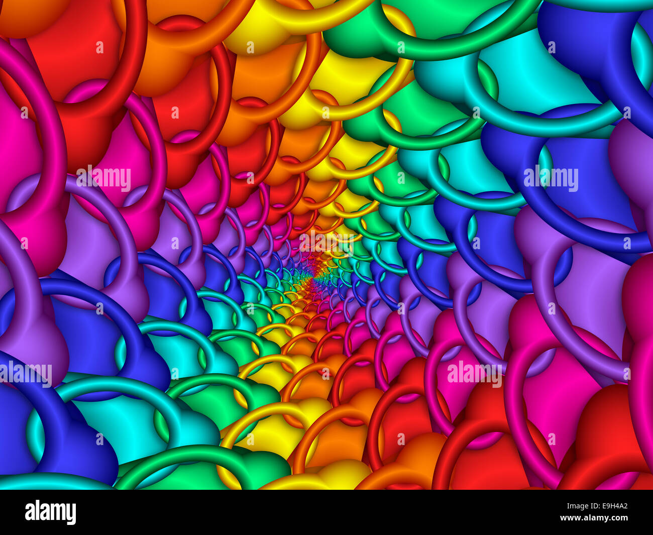 Beautiful Psychedelic Rainbow Spiral Stock Photo - Alamy