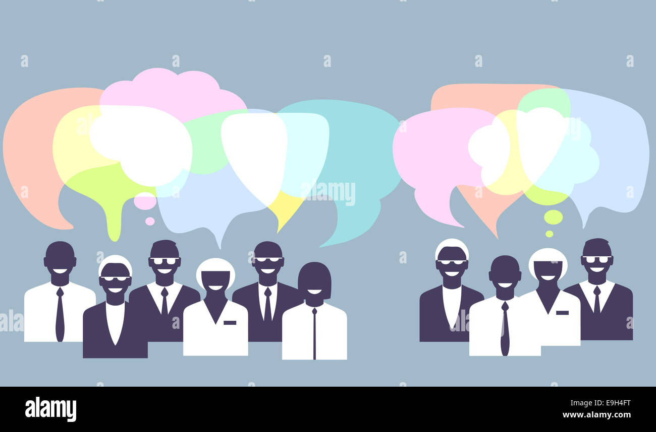 Business people talking. Concept illustration Stock Photo - Alamy