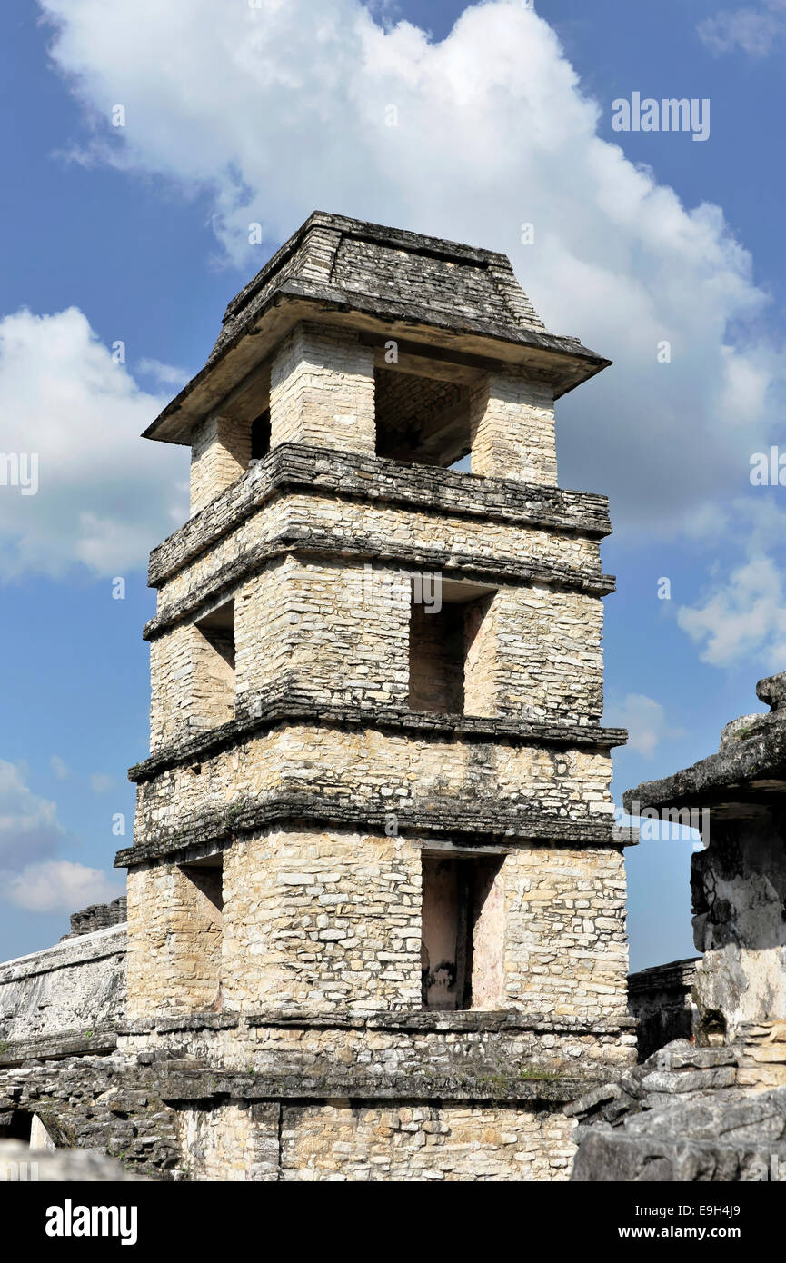 The Palace Observation Tower, pre-Columbian Maya archaeological site of ...