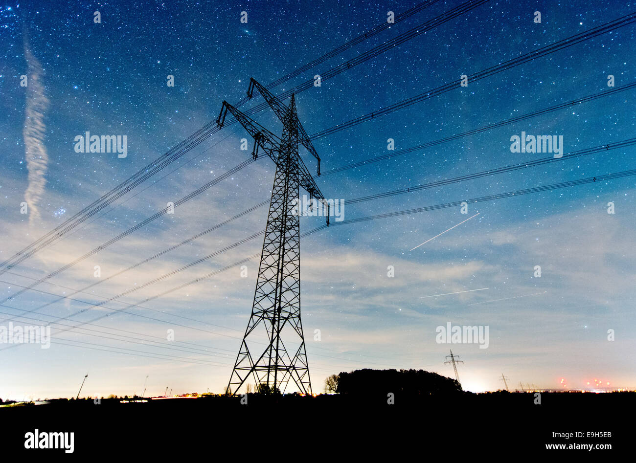 Sehnde, Germany. 27th Oct, 2014. An overnight long exposure shows a ...