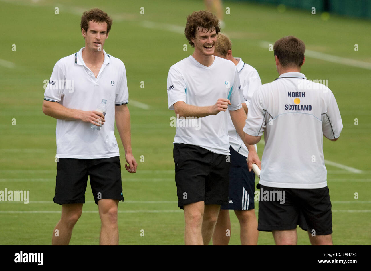 British Tennis players Andrew Murray and brother Jamie, playing during ...