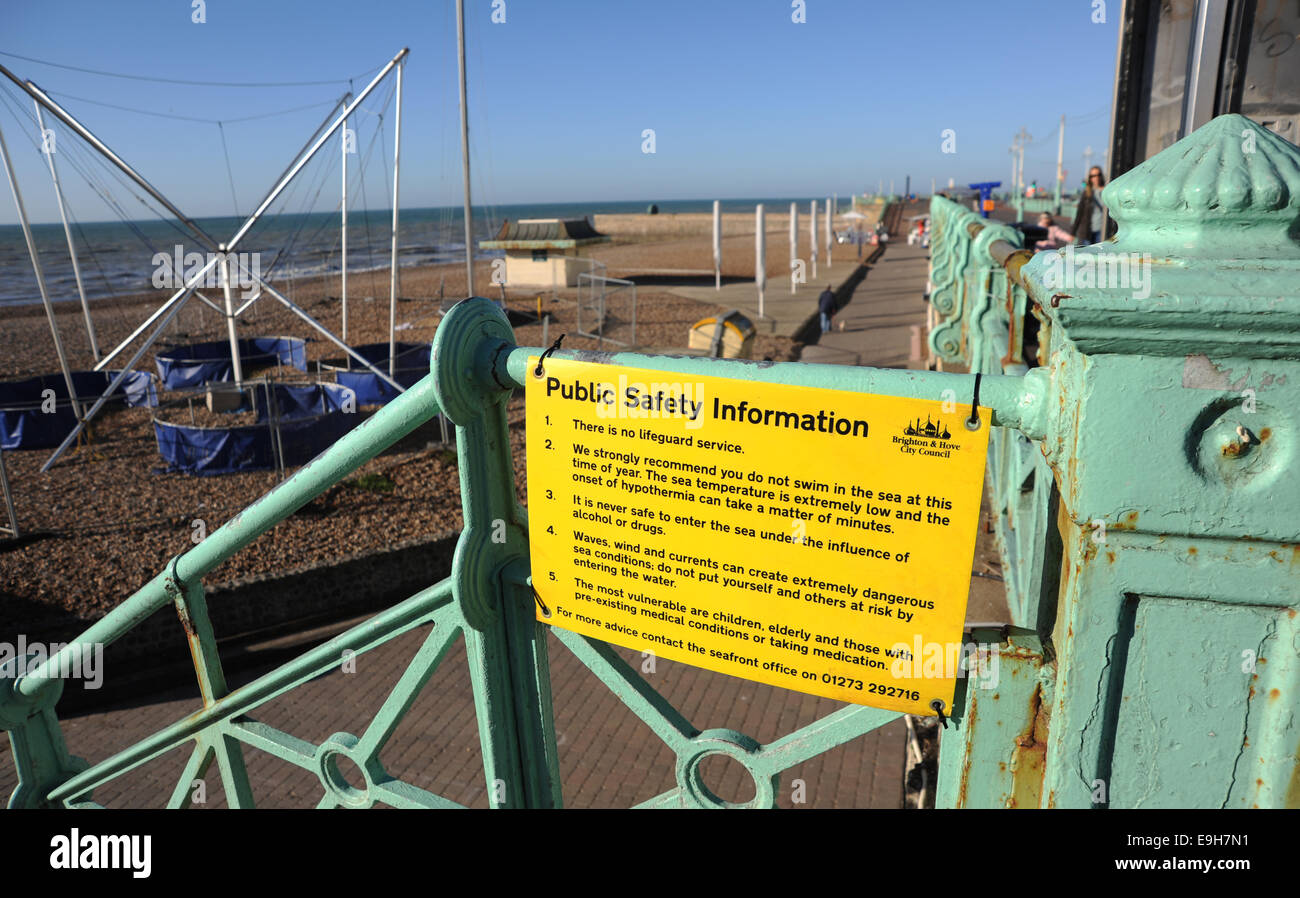 Open water swimming safety signs hi-res stock photography and images ...