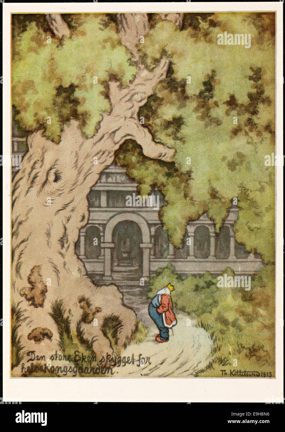 Th. Kittelsen: Den store eken skygget for kongsgården Stock Photo - Alamy