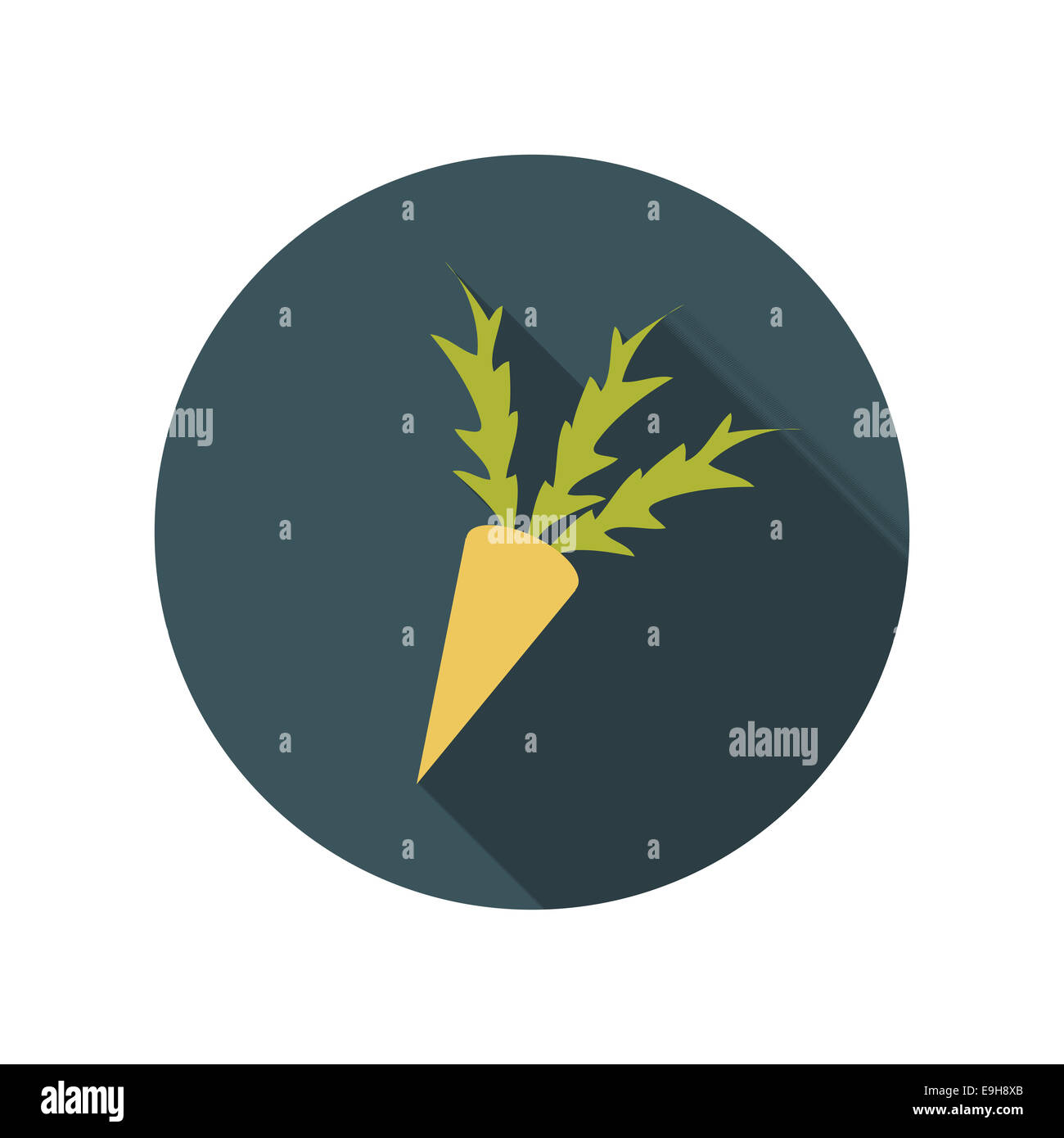 Carrots and shadow of carrots Cut Out Stock Images & Pictures - Alamy