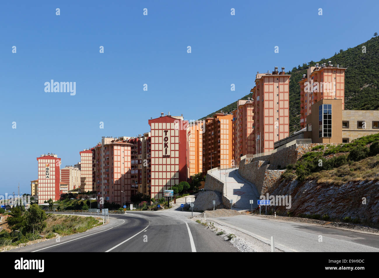 New skyscrapers in Oren in Anamur, Mersin province, Cilicia, Turkish ...