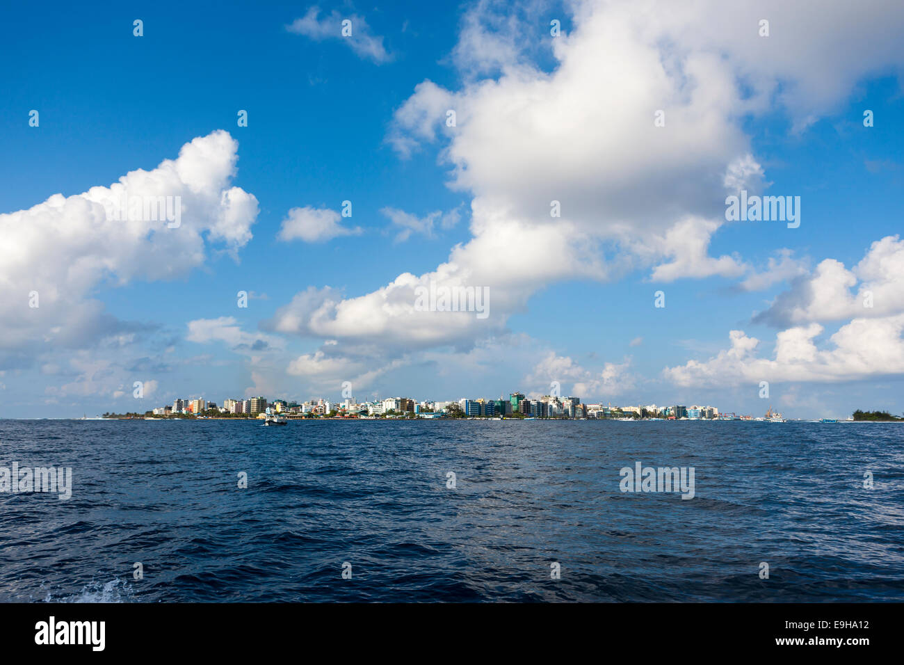 Male seen from the sea, Malé, North Malé Atoll, Maldives Stock Photo ...