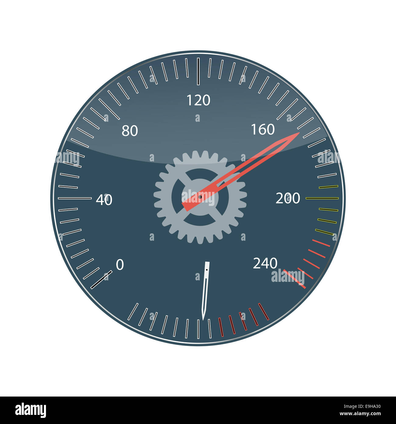 Flat Design Concept Speedometer Vector Illustration With Long Shadow ...