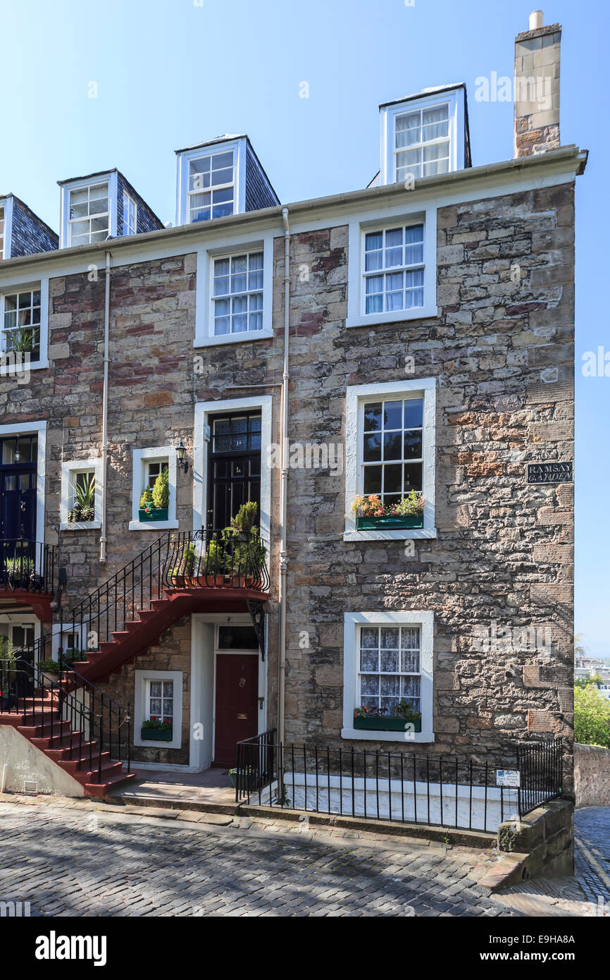 Old Scottish stone house, Edinburgh, Scotland, United Kingdom Stock ...