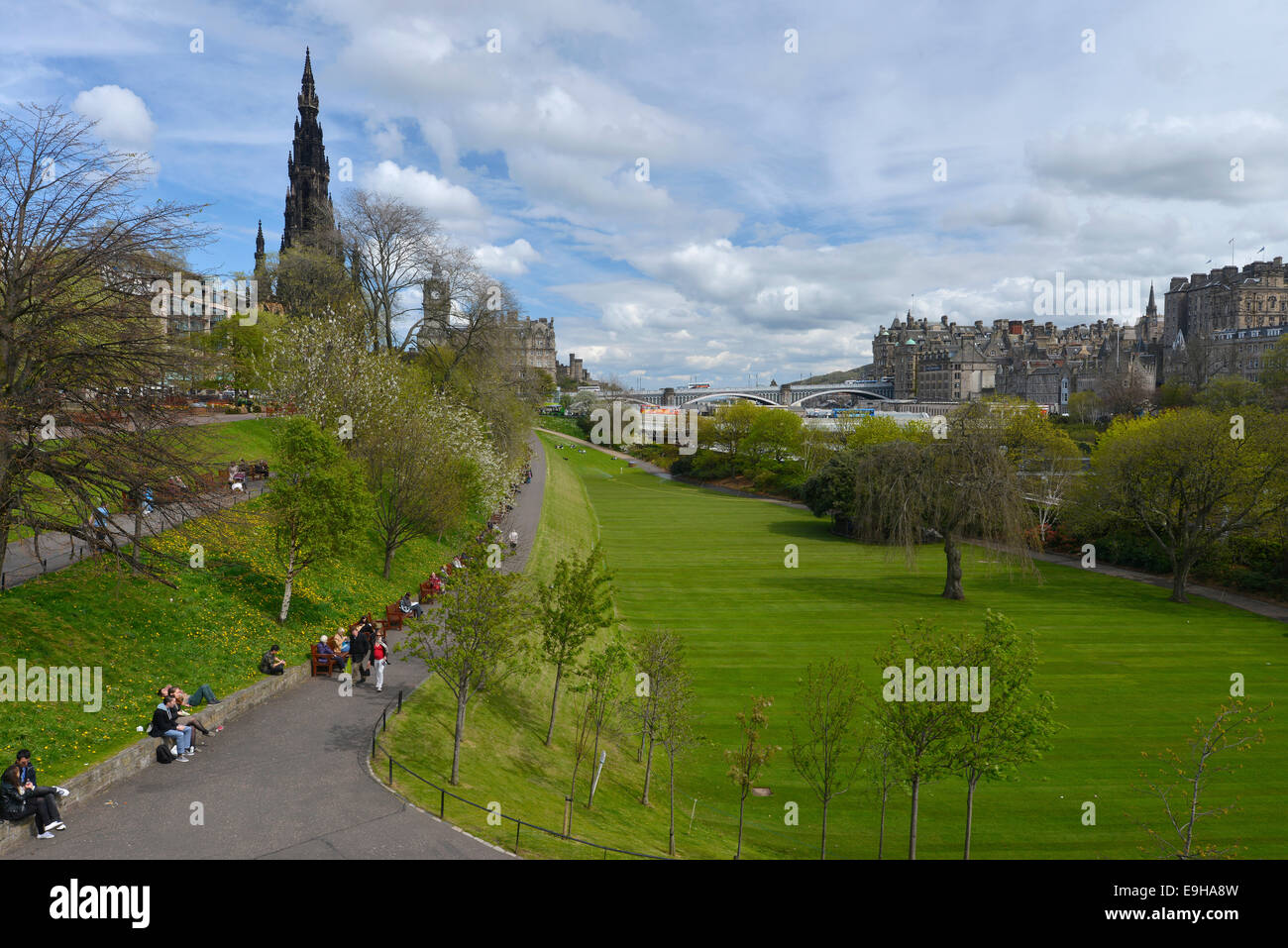 Princes Street Gardens, public park, Edinburgh, Scotland, United ...