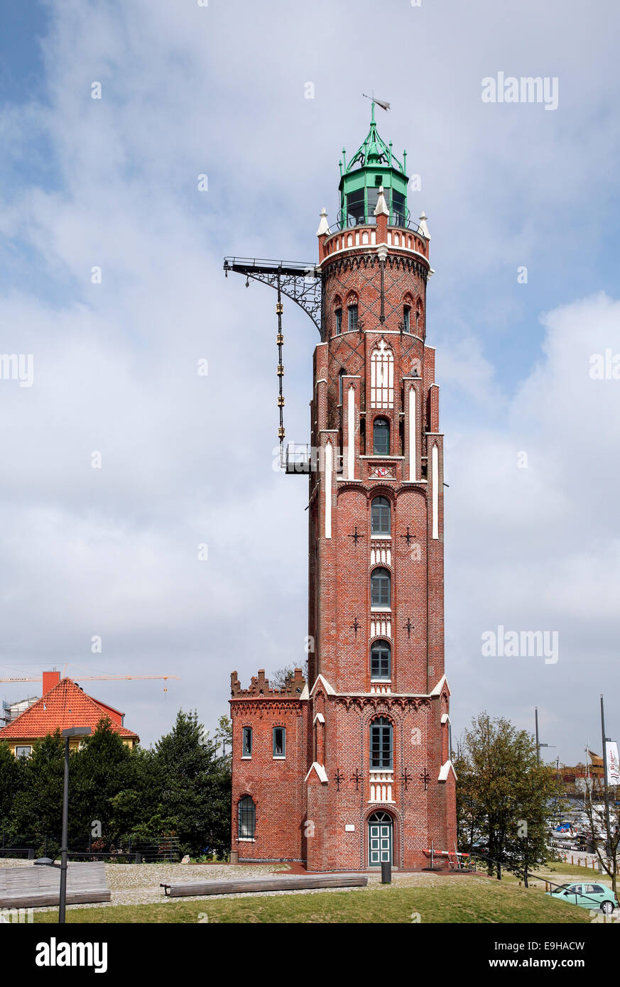 Bremerhaven lighthouse, Neuer Hafen harbour, Bremerhaven, Bremen ...