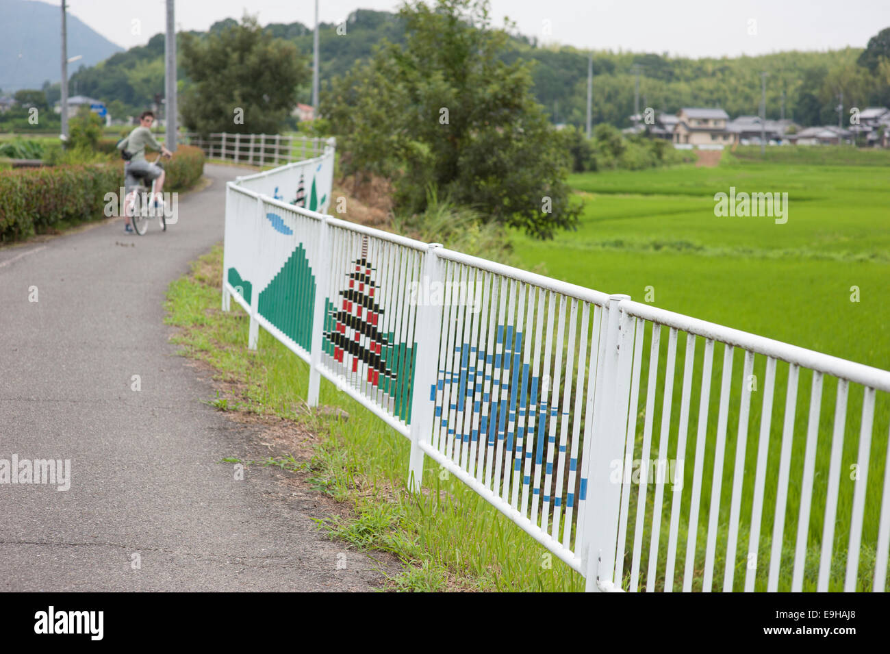 Japanese cycle trail Stock Photo - Alamy