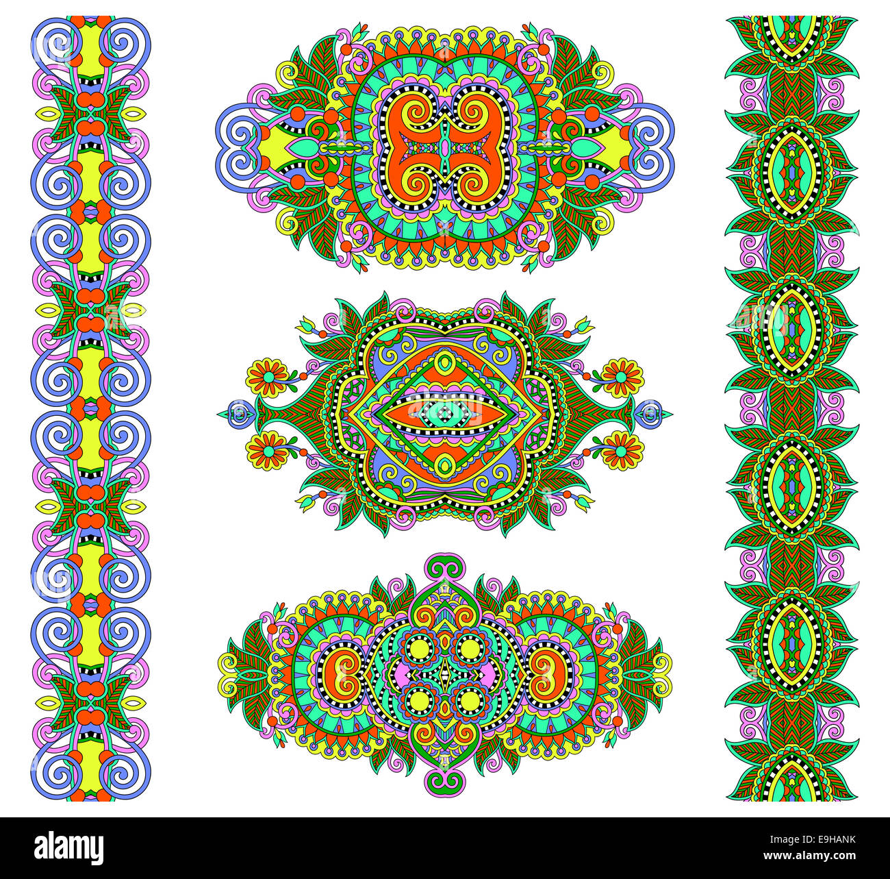 ornamental decorative ethnic floral adornment Stock Photo - Alamy