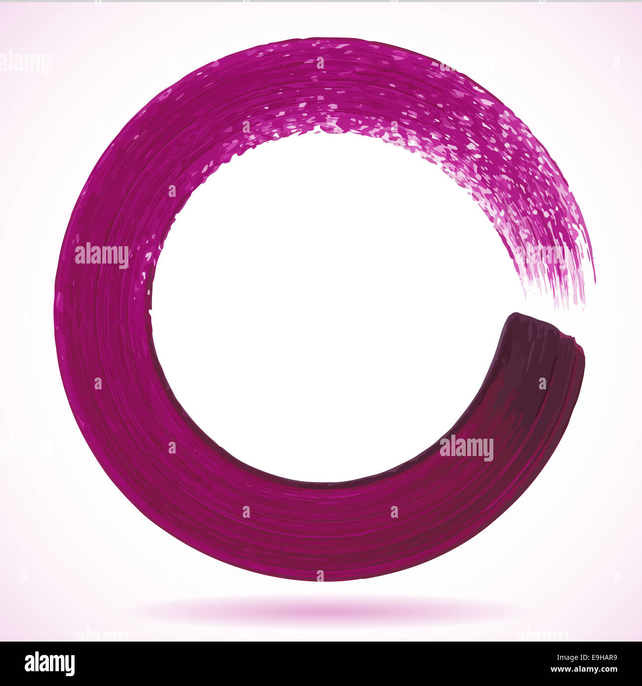 Violet paintbrush circle vector frame Stock Photo - Alamy