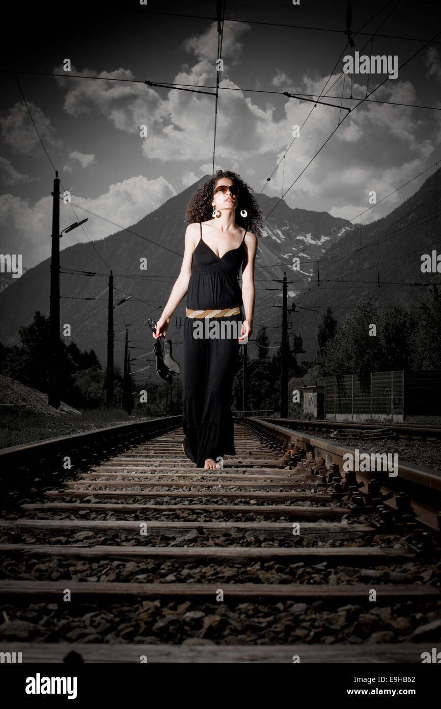 Walking railroad tracks hi-res stock photography and images - Alamy